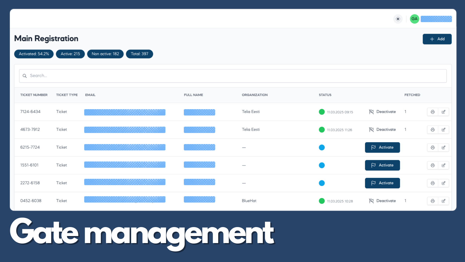 Event page, registration and payment system, program management - Use ...